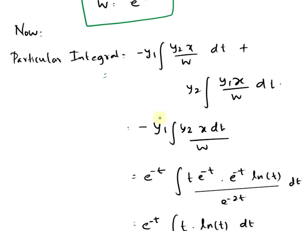 SOLVED: Text: Variation of Parameters Use the method of variation of ...