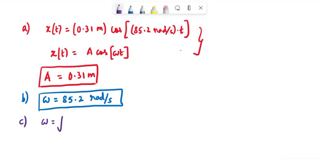 SOLVED: A mass on a spring is bobbing up and down in simple harmonic ...