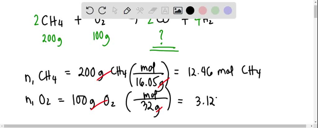 SOLVED: Under certain conditions the reaction between methane and oxygen may lead to the ...