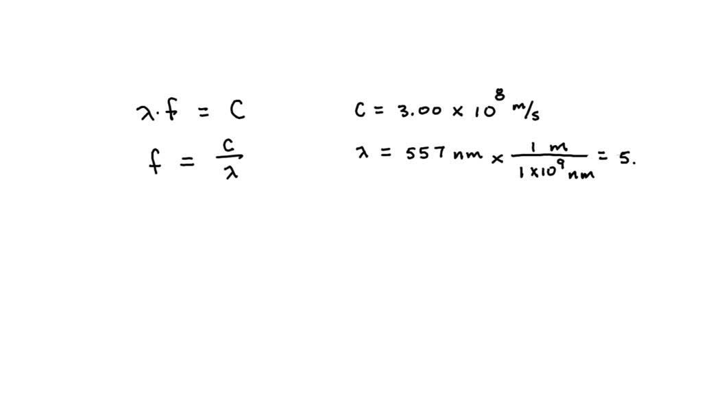 SOLVED: The green light emitted by a stoplight has a wavelength of 557 ...