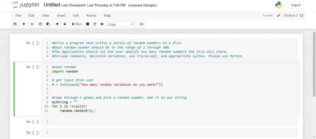 SOLVED: Using NetBeans Lab 10: Write a program to generate 10 random numbers and save them into ...