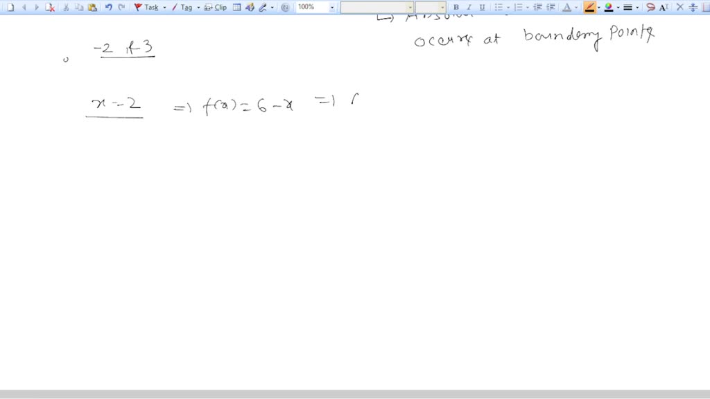 SOLVED: Find the absolute extrema of the function on the closed interval; g(x) [-3, 2] X - 6 ...