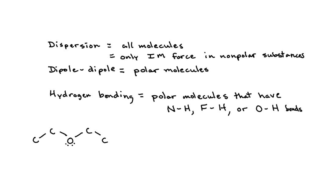 SOLVED: Consider the intermolecular forces in the following compounds ...