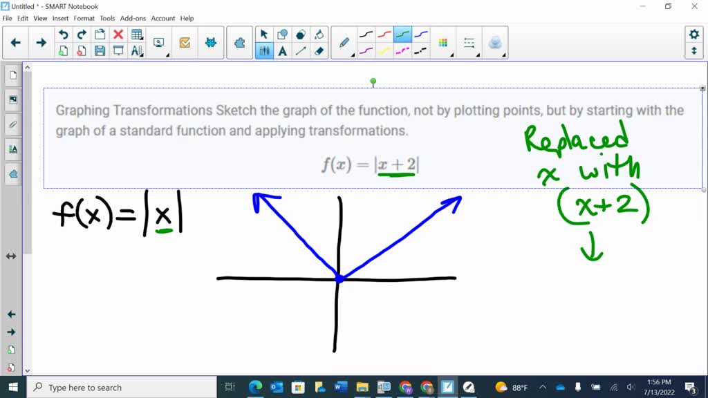 Solved Graphing Transformations Sketch The Graph Of The Function Not By Plotting Points But