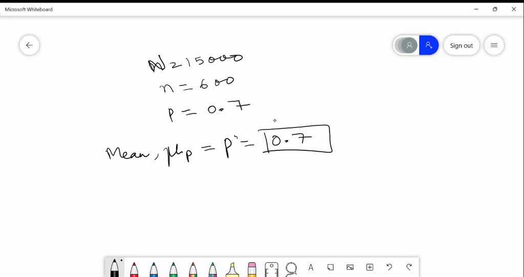 Describe the sampling distribution of Modifying Above p with caret p ...