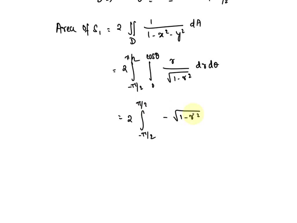SOLVED: 'The cylinder x2 + y2 =x divides the unit sphere S into two regions S1 and Sz, where S1 ...