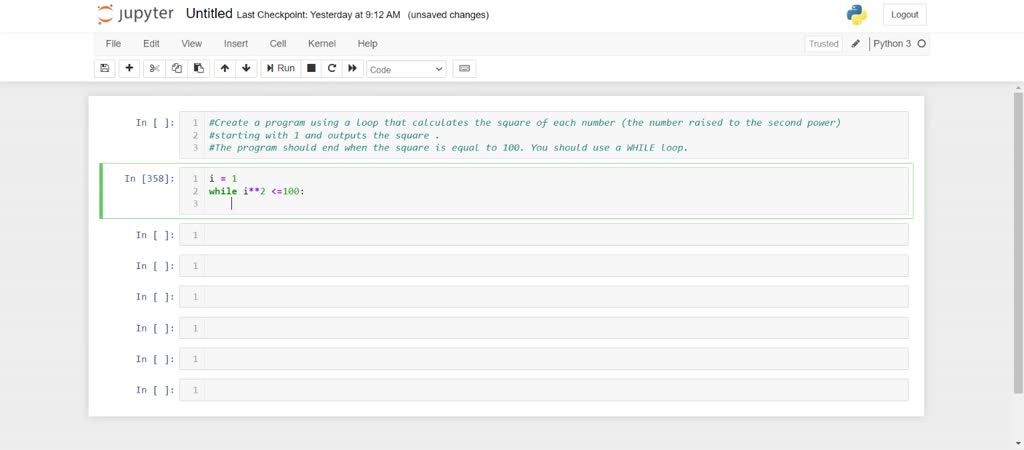 Prob. 1 Write an algorithm and draw a flowchart to print the square of ...