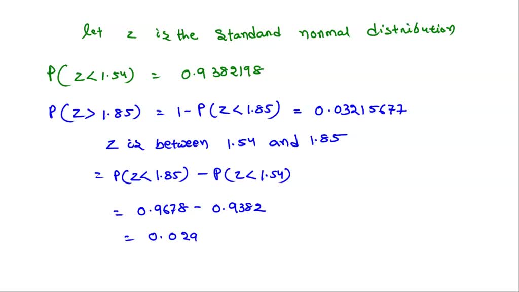 SOLVED: Given a standard normal distribution (with a mean of 0 and a ...