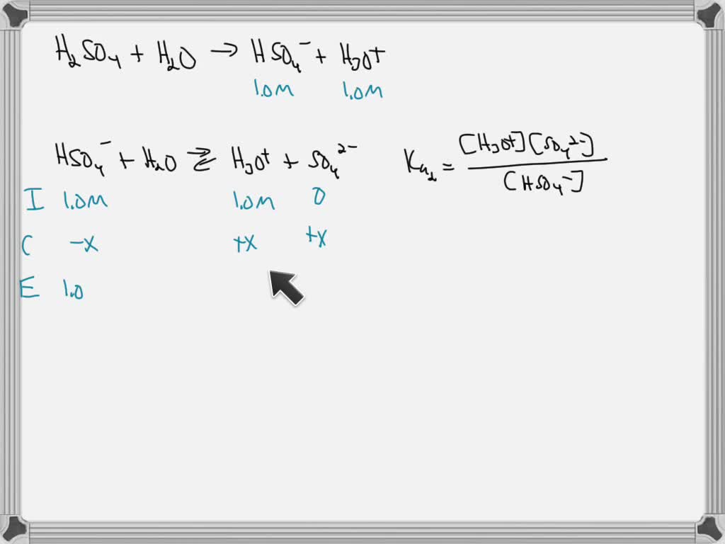 SOLVED A Calculate The PH Of A 2 0 M Aqueous Solution Of H2SO4 b