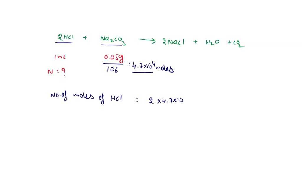 SOLVED: 1. In the standardization of HCl using pure anhydrous sodium ...