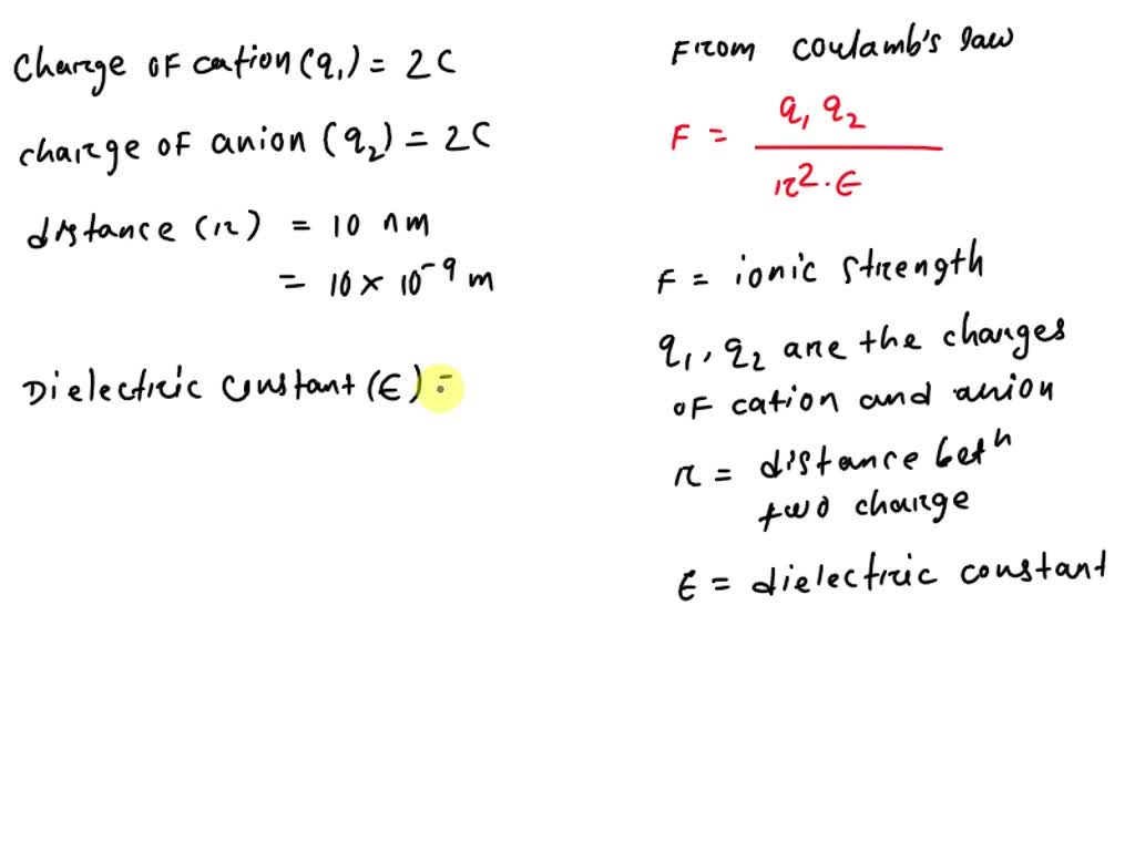 SOLVED: What is the strength of the ionic interactions between an ion ...
