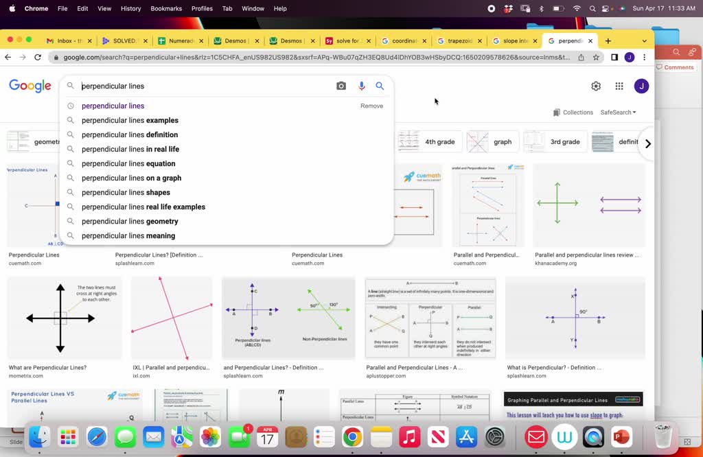SOLVED: Draw two lines that are perpendicular. What type of angle is ...