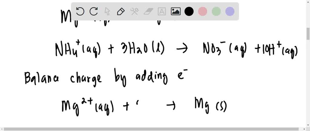 SOLVED: balance the following redo reaction if it occurs in acidic ...