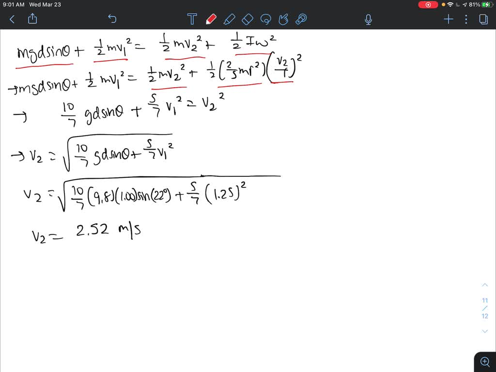 SOLVED: You roll a ball down an inclined plane. starting at aheight of ...