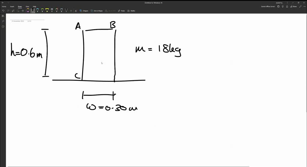 3 Fig 2.1 shows a uniform, rectangular slab of concrete ABCD standing ...
