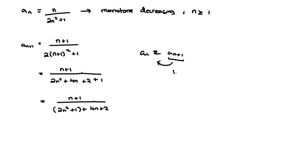 SOLVED: A sequence is given by the formula an 2n2 Show the sequence is ...
