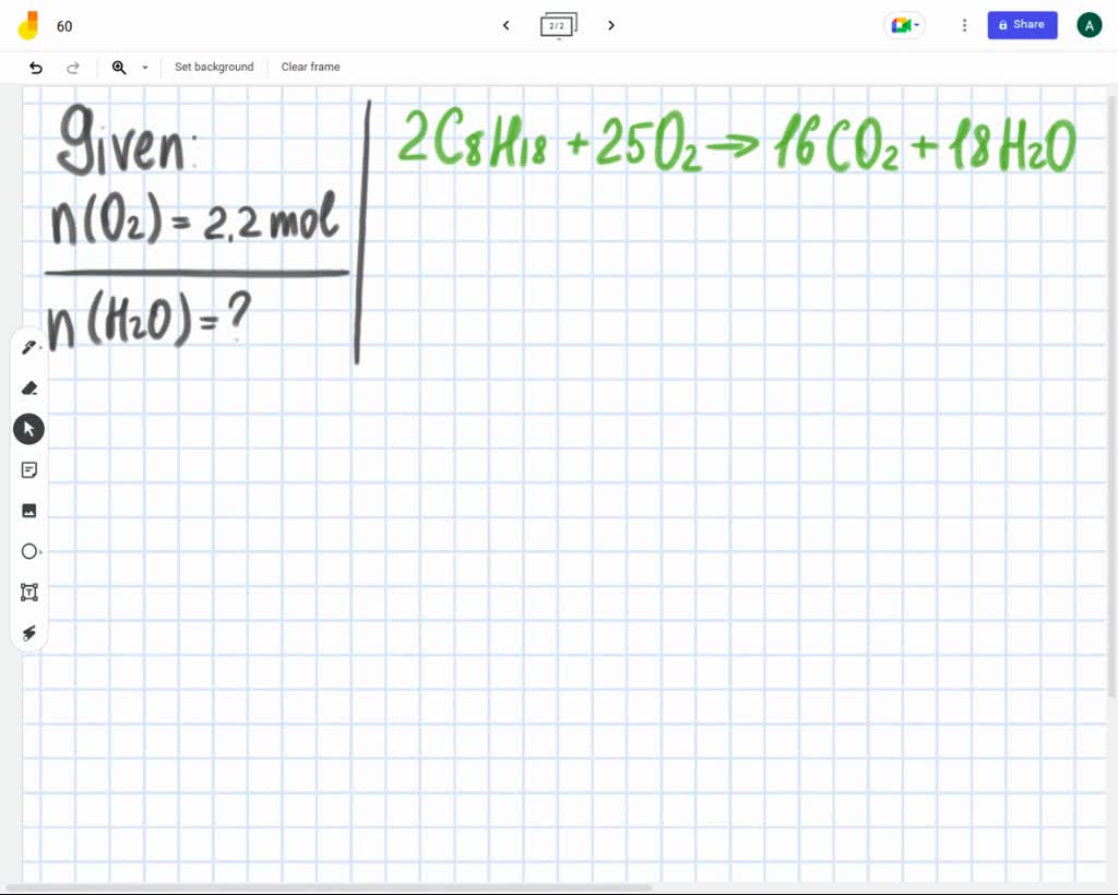 SOLVED: A major component of gasoline is octane C8H18. When liquid octane is burned in air it ...