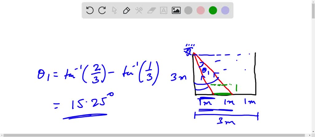 SOLVED: A horizontal meter stick is centered at the bottom of a 3.0-m ...