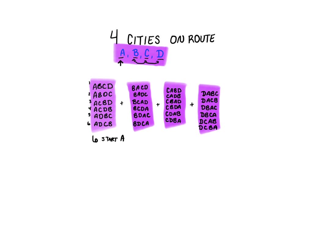 SOLVED: An overnight express company must include four cities on its ...