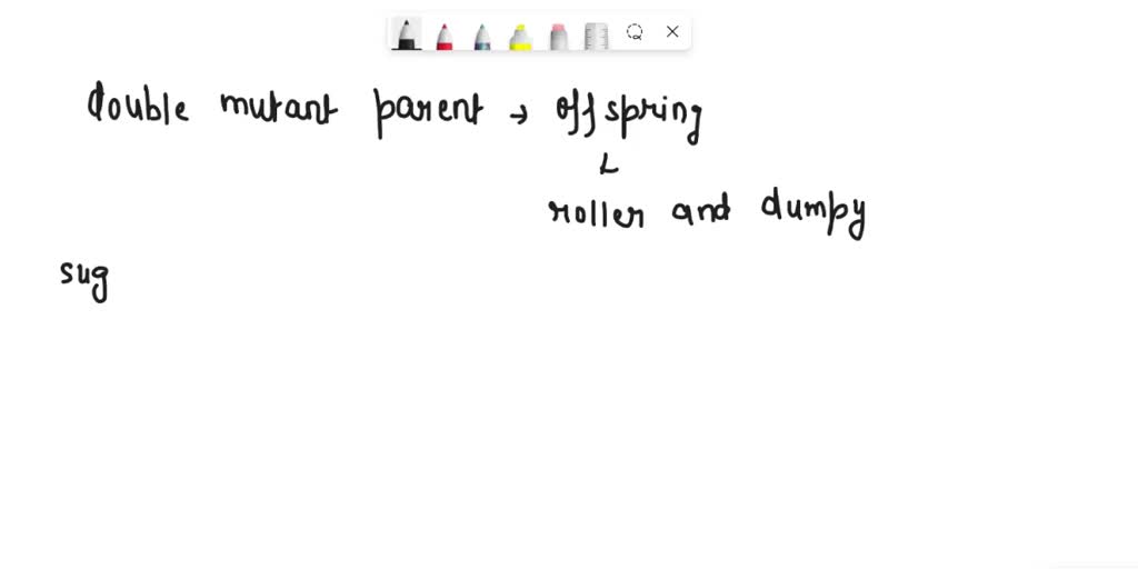 SOLVED: You find a roller and dumpy double mutant on a plate of roller ...