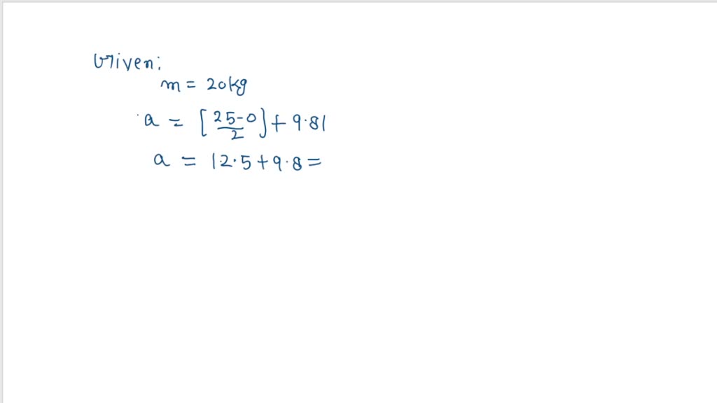 Solved A Body Was Falling Freely Under Gravity At Velocity 25 M S