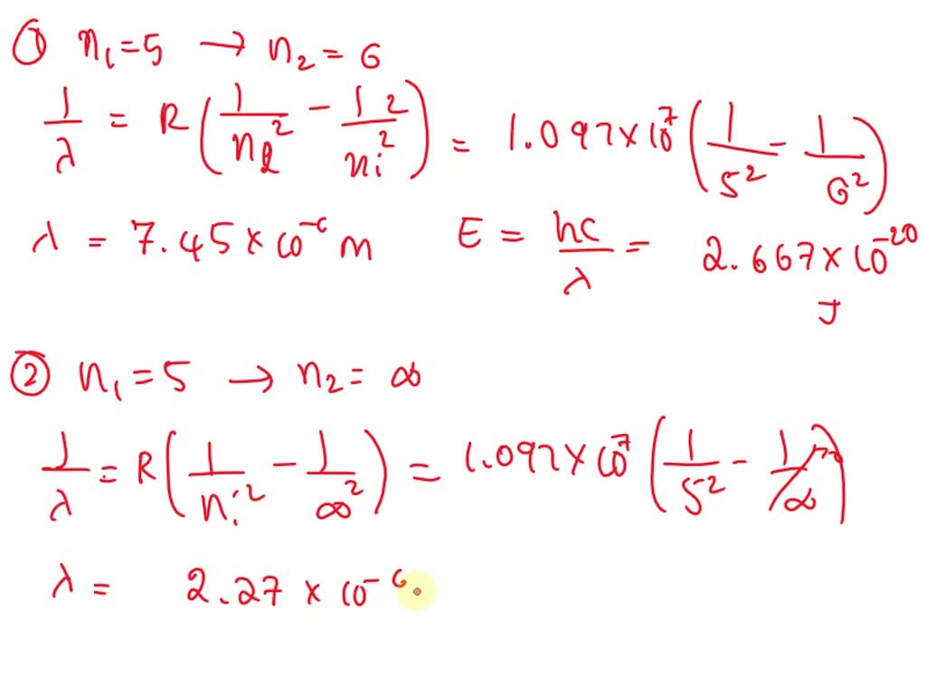 SOLVED: Find the wavelength and the energy of a photon involved in the ...