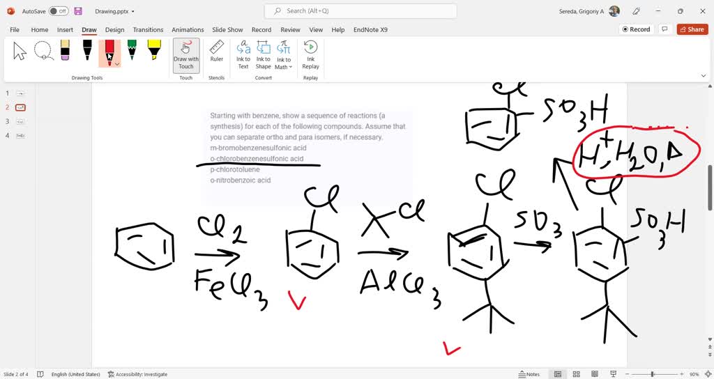 SOLVED: Starting with benzene, show a sequence of reactions (a synthesis) for each of the ...