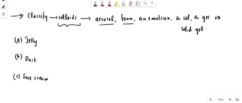 SOLVED: Classify each of the following colloids as either an aerosol ...