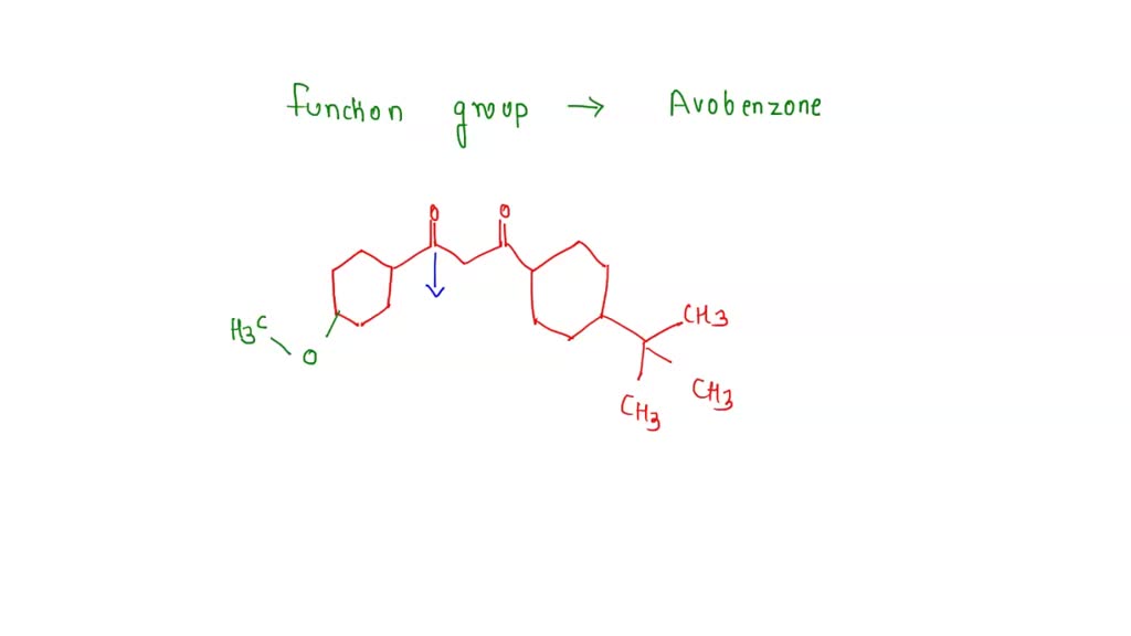 SOLVED: What functional groups are in avobenzone? Check all that apply ...