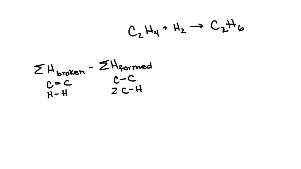 SOLVED: Estimate the enthalpy change for the reaction C2H4(g)+H2(g ...