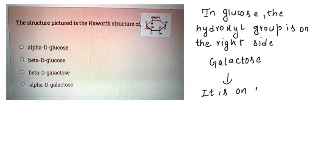 SOLVED: The structure pictured is the Haworth structure of: - alpha-D ...