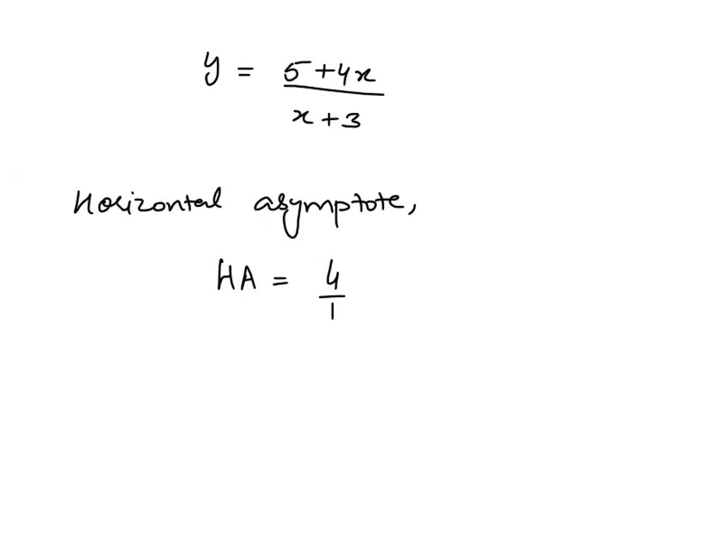 SOLVED: 47-52 Find the horizontal and vertical asymptotes of each curve ...