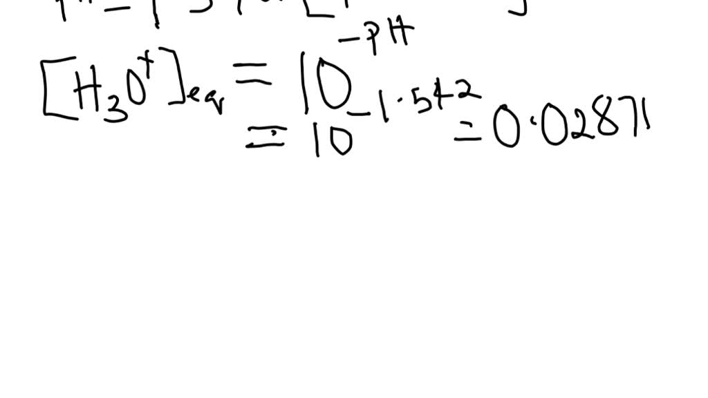 SOLVED: The acid dissocciation equation for the weak acid (HA) is: HA ...
