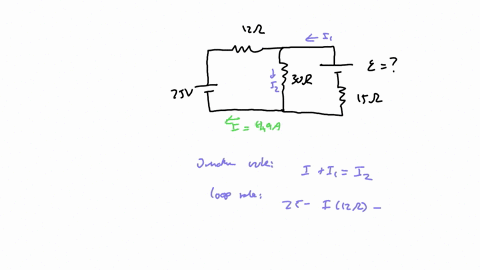 In the circuit shown, the ammeter reads zero. Use this fact...
