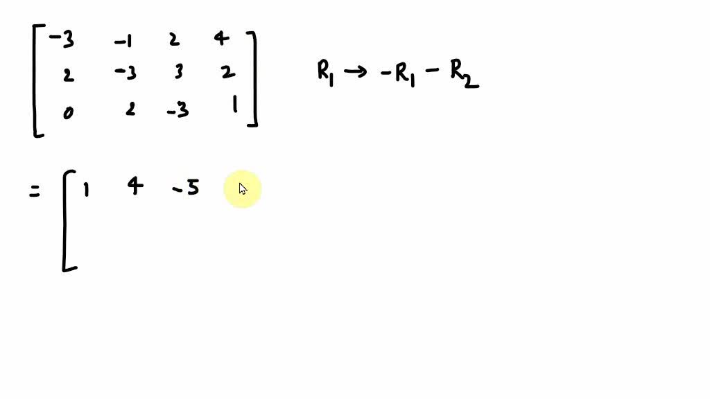SOLVED: In Exercises 17-18, find a single elementary row operation that ...