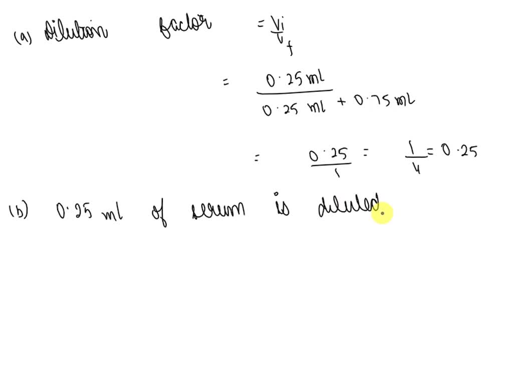 SOLVED: A laboratory technician performs an antibody titer. A reaction ...