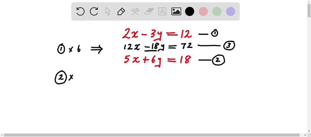 SOLVED: As a first step in solving the system shown, Yumiko multiplies both sides of the ...