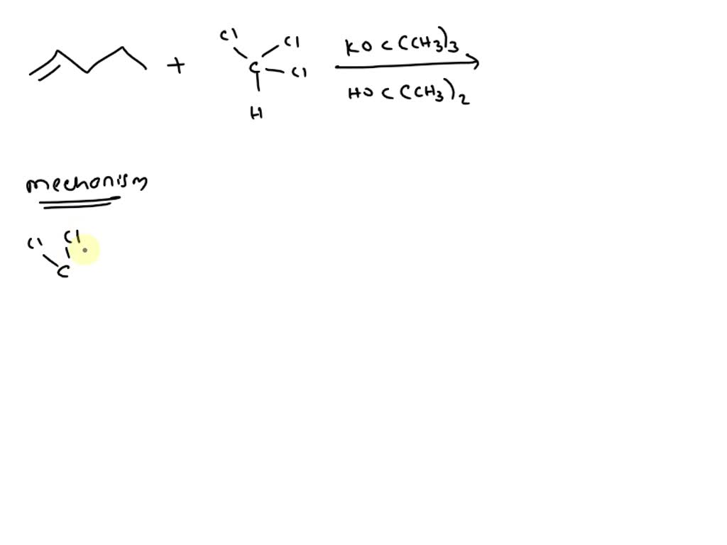 SOLVED: The reaction shown forms a 5-member ring product. Draw the ...