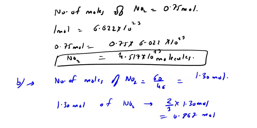 SOLVED: When nitrogen dioxide (NO2) from car exhaust combines with ...