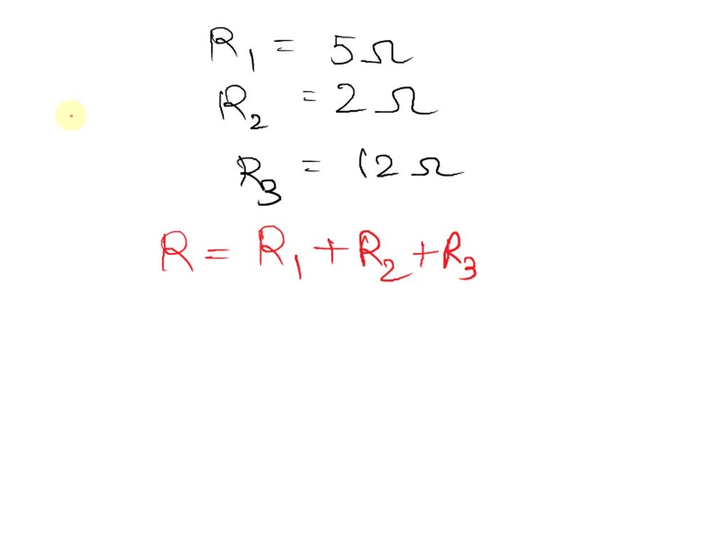 SOLVED: Three resistances of 4, 9, and 11 ohms are connected in series and then in parallel ...