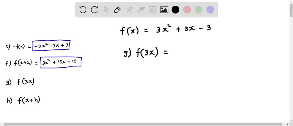 SOLVED: The simplified difference f(x) - g(x), where f(x) = (3x + 3 ...
