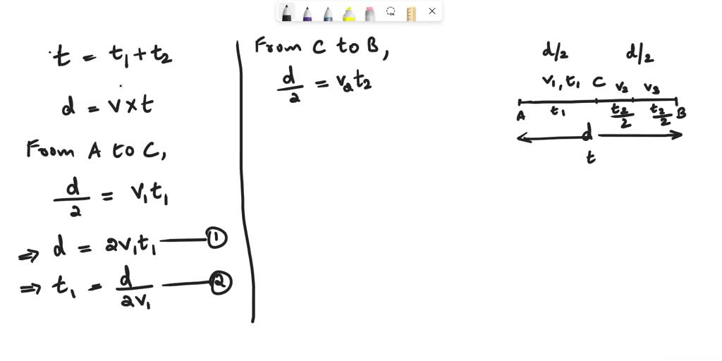 'car travel from point point B, moving in the same direction but with ...