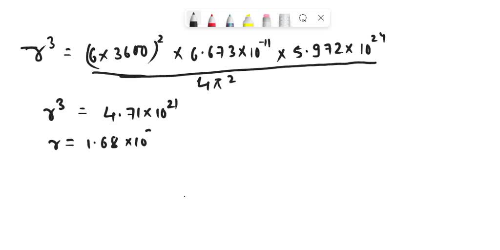 SOLVED: 6. A satellite has a circular orbit around the Earth. Its ...