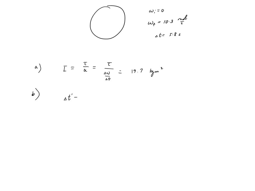 SOLVED: A car wheel slows down from 70 rad/s to 42 rad/s in a time of 4 ...