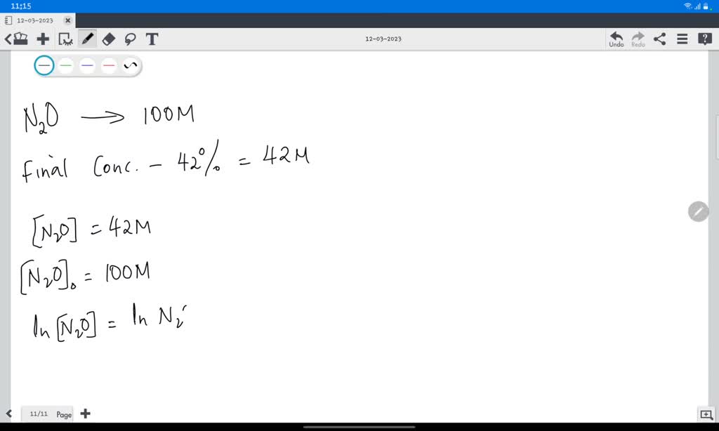 SOLVED: The first-order reaction 2N2O = 2N2 + O2 has a rate constant equal to 0.76 s^-1 at 1000K ...