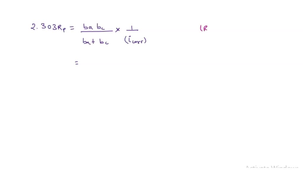 SOLVED: 5. (P.Ex.4.3) Construct an anodic polarization curve and calculate the critical ...