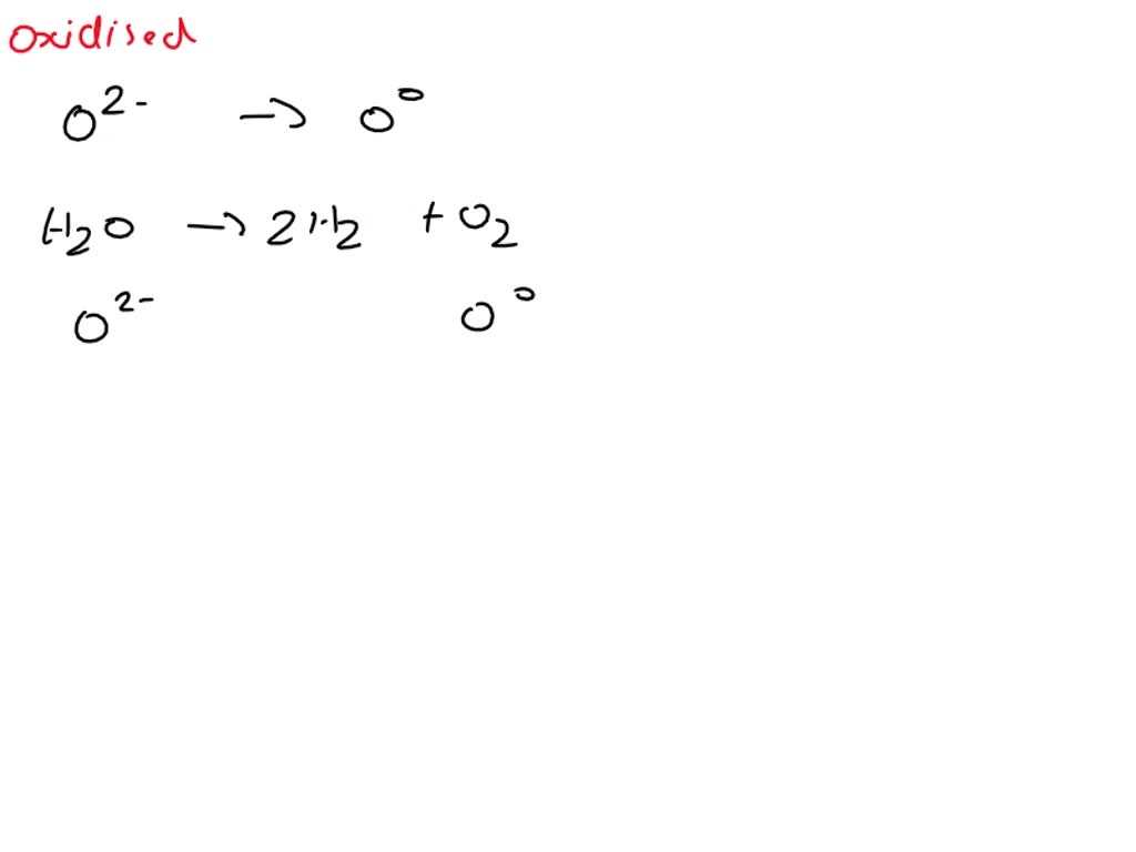SOLVED: In which reaction does the oxidation number of oxygen increase ...