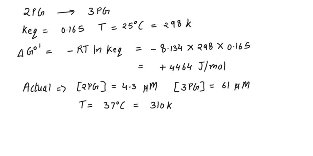SOLVED: The conversion of 3-phosphoglycerate (3PG) to 2 ...