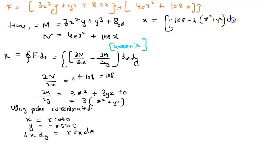 SOLVED: Let F = (3y^2 + y^3 + 8ez) z (4ey + 108c) j. Consider the line ...