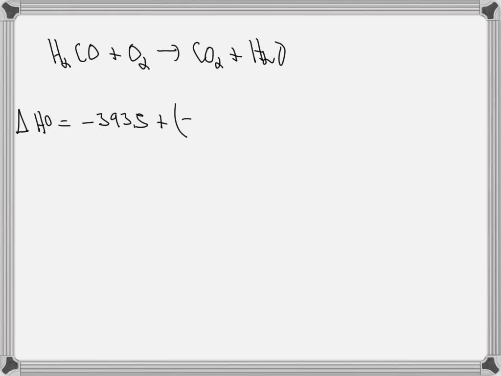 SOLVED: Calculate enthalpy change using standard heats of formation Using the standard heats of ...